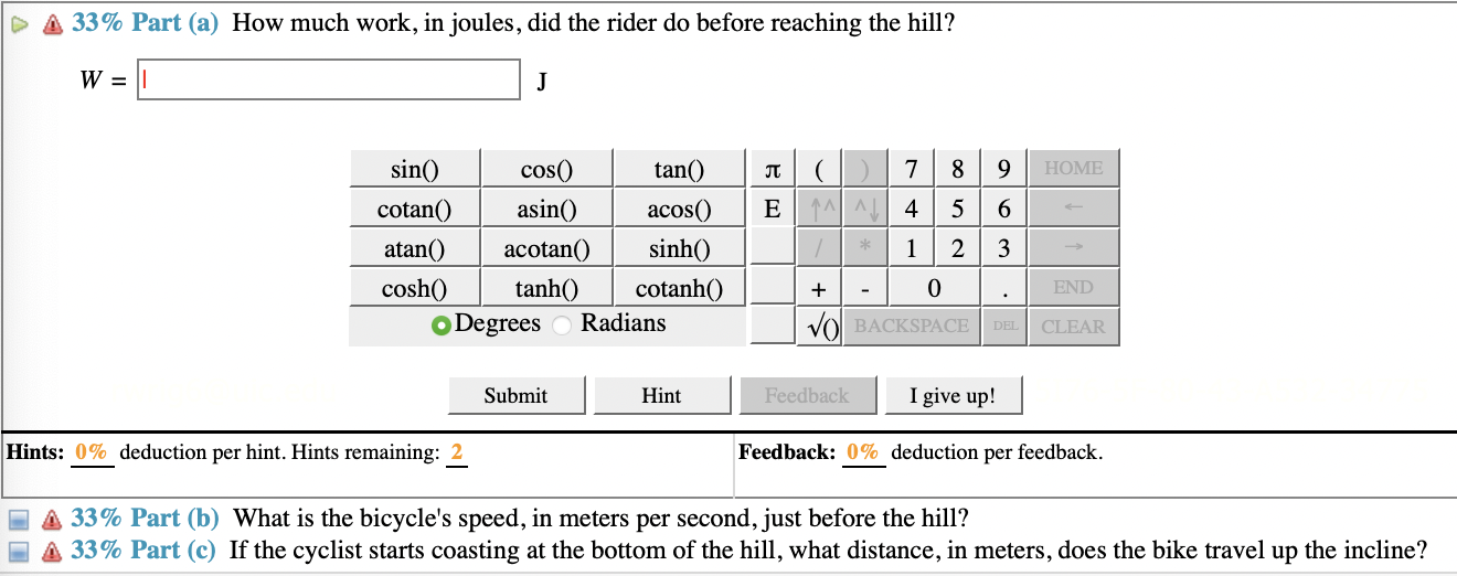 Solved \( \mathbf{( 1 0 \%} \) ) Problem 10: A cyclist, | Chegg.com