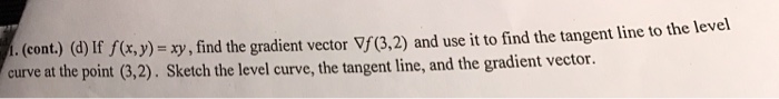 Solved If f (x, y) = xy, find the gradient vector nabla f | Chegg.com