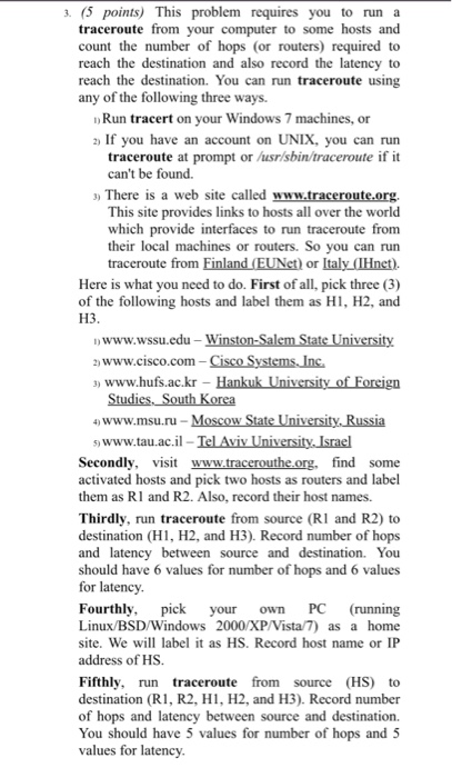 Solved 3. (5 points) This problem requires you to run a | Chegg.com