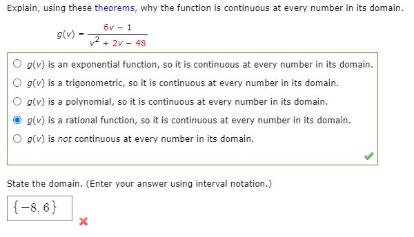 Solved Explain, using these theorems, why the function is | Chegg.com