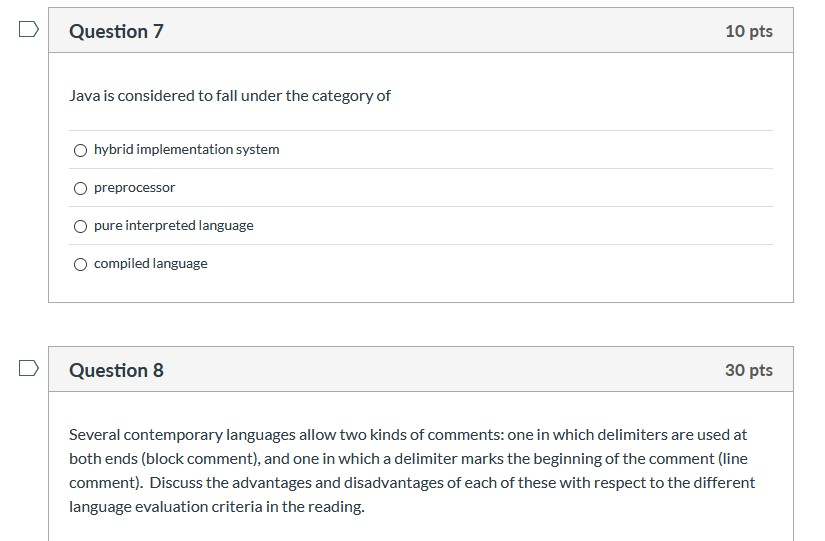 Solved Select which language feature(s) have a significant | Chegg.com
