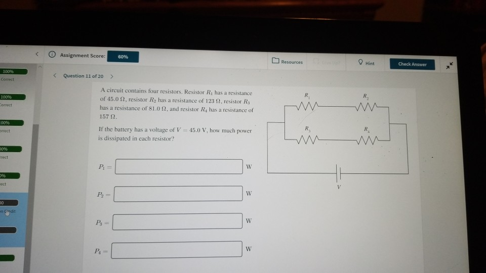 Solved Assignment Score: 60% O Resources Hint Check Answer | Chegg.com