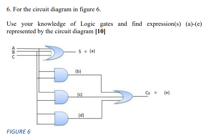 Solved 6. For the circuit diagram in figure 6. Use your | Chegg.com