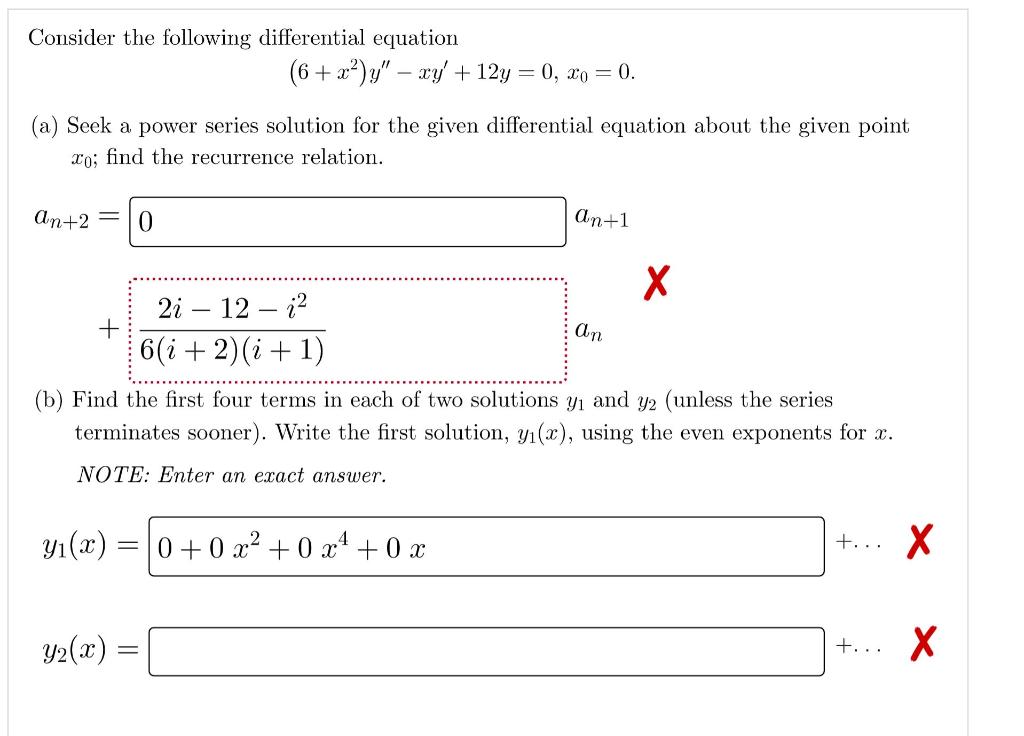 Solved Consider the following differential equation (6 + | Chegg.com