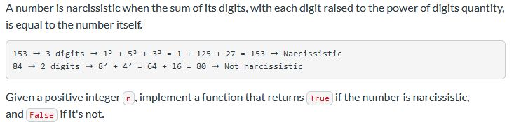 Solved A number is narcissistic when the sum of its digits, | Chegg.com
