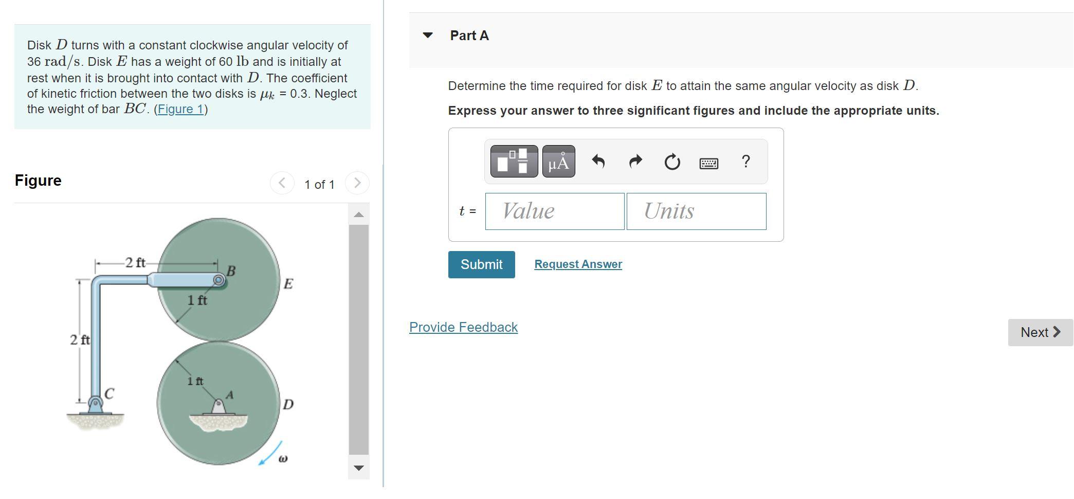 Solved Disk D turns with a constant clockwise angular | Chegg.com