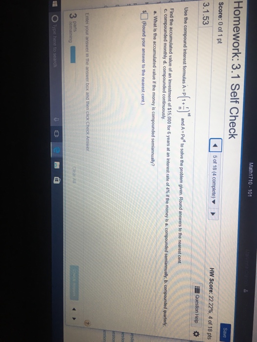 Solved Use the compound interest formulas A = P(1 + r/n)^nt | Chegg.com