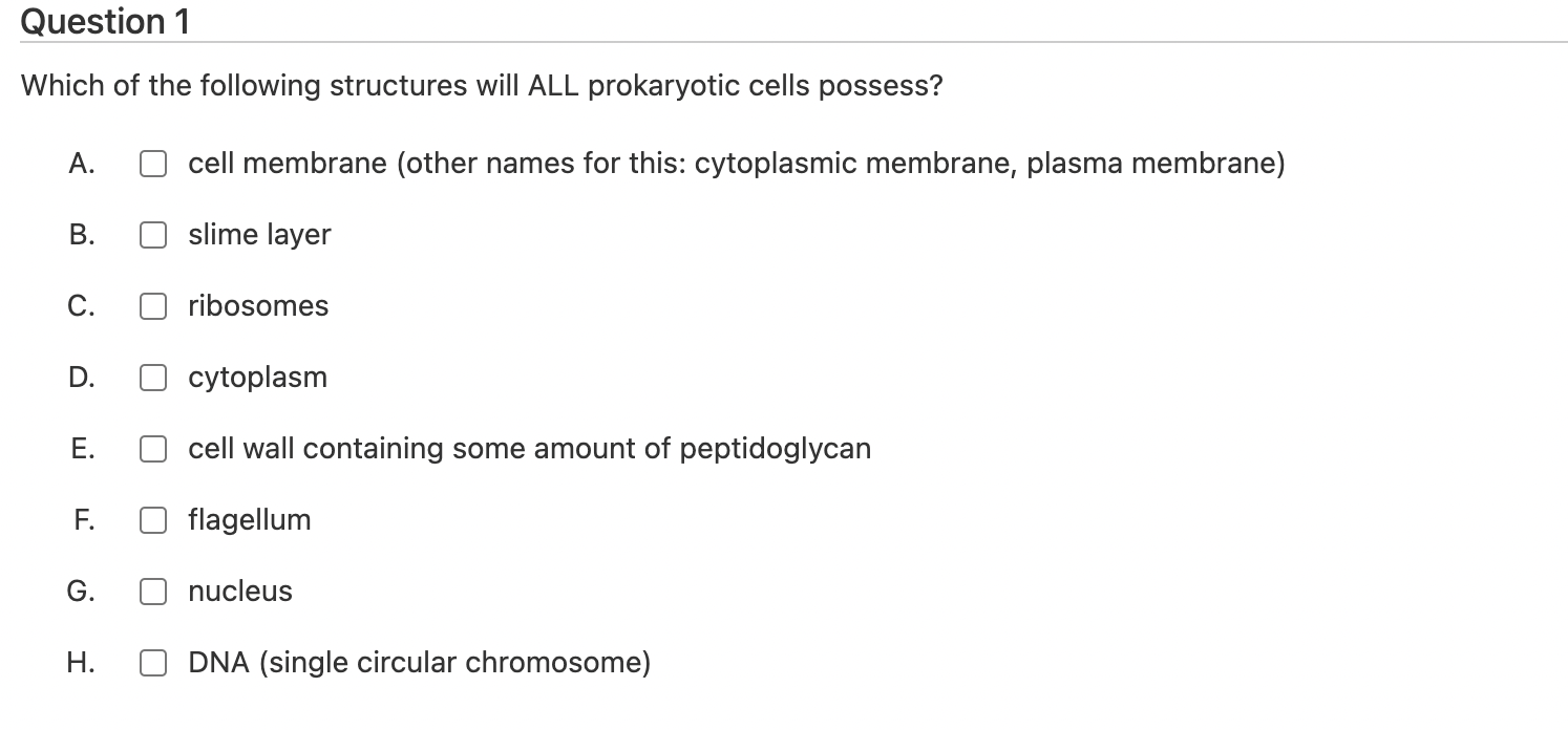Solved Question 1Which of the following structures will ALL | Chegg.com