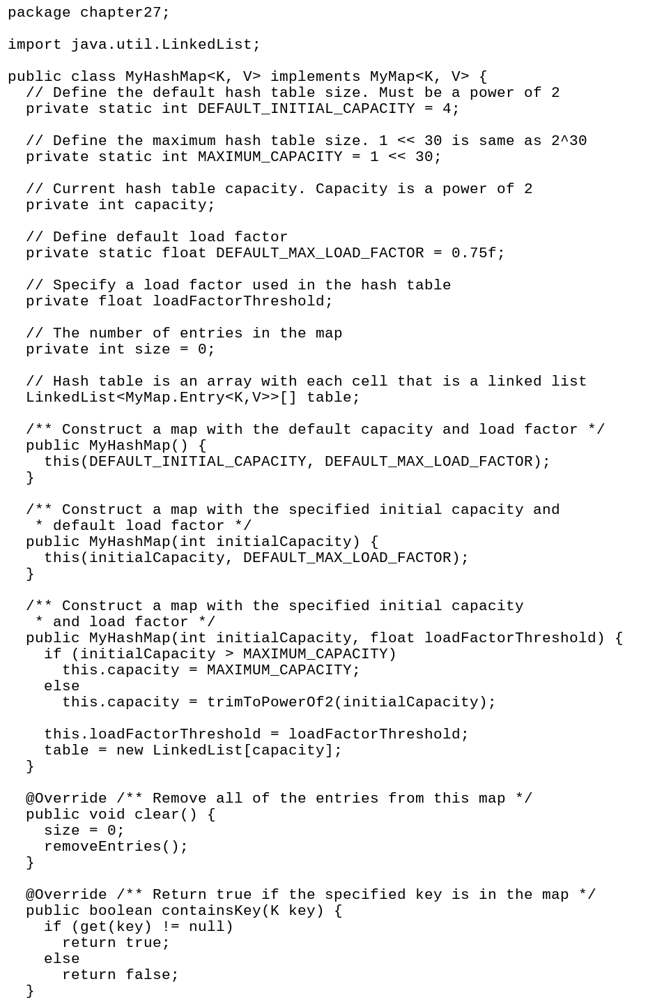 Solved Programming Language Java Implement Mymap Using Open 