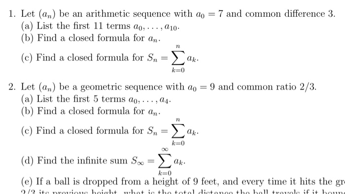 Solved Discrete Mathematics Let (an) be an arithmetic | Chegg.com