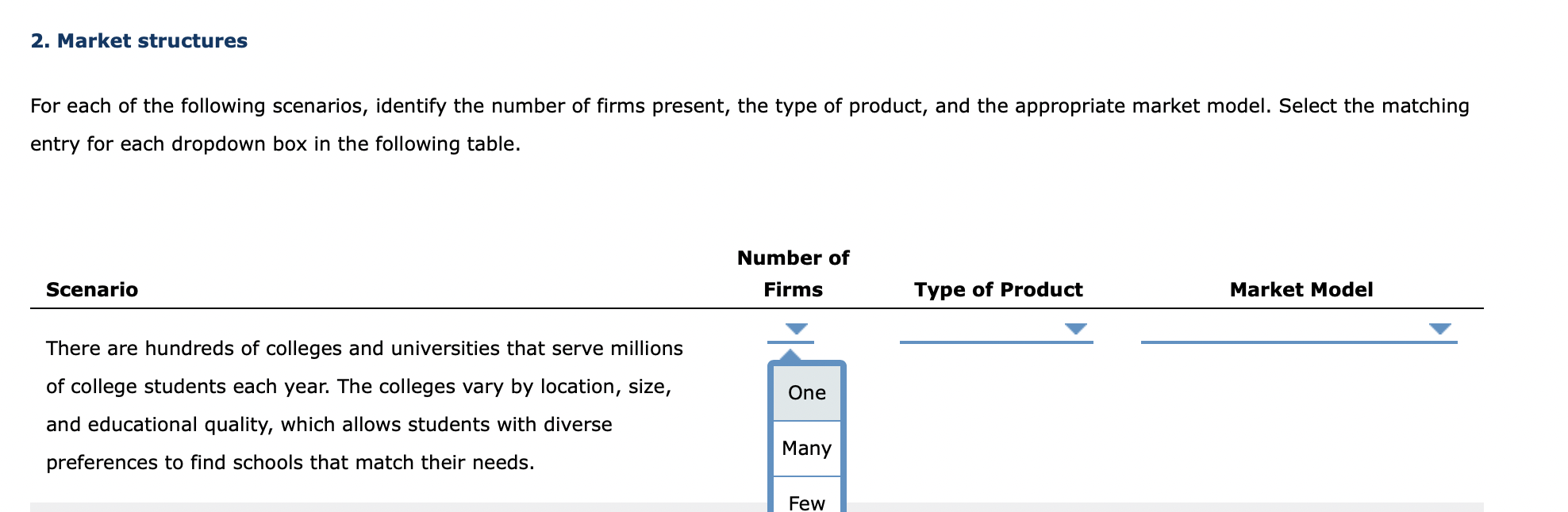 Solved For each of the following scenarios, identify the | Chegg.com