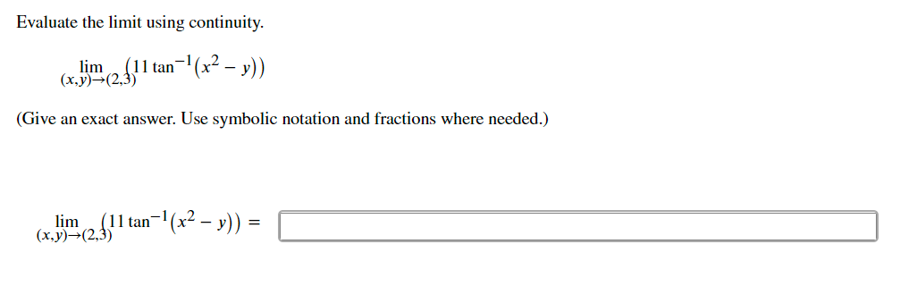 Solved Evaluate the limit using continuity. | Chegg.com