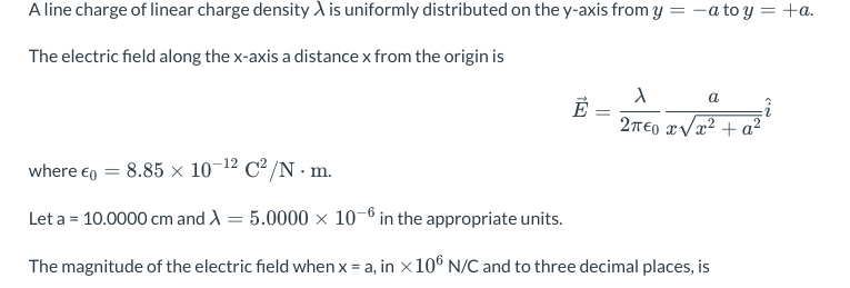 Solved A line charge of linear charge density λ is uniformly | Chegg.com