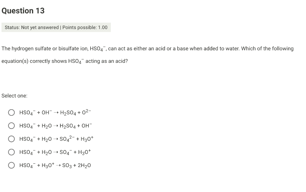 Solved Status: Not yet answered | Points possible: 1.00 The | Chegg.com