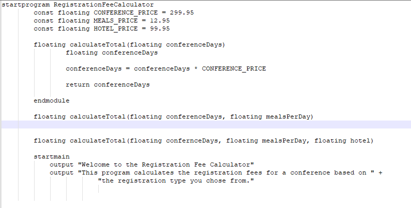 Solved Need help making the overloaded modules and the | Chegg.com