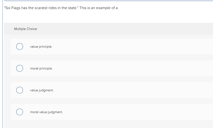 Solved "Six Flags has the scariest rides in the state." This | Chegg.com