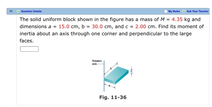 Solved 17. Question Details My Notes Ask Your Teacher The | Chegg.com