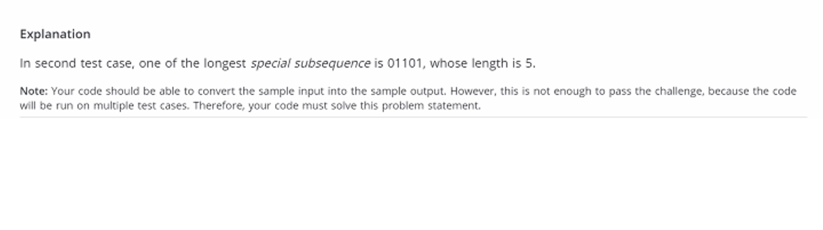Solved Longest Special Subsequences You are given a binary | Chegg.com