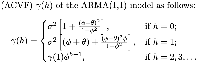 Consider an ARMA (1,1) model | Chegg.com