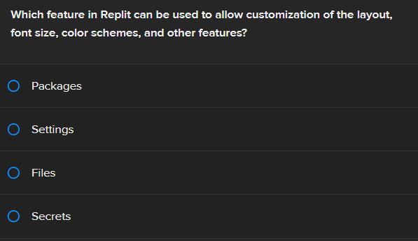 Solved Which feature in Replit can be used to allow | Chegg.com