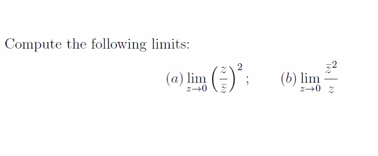 Solved Compute the following limits: 2 (a) lim (6) lim 22 או | Chegg.com