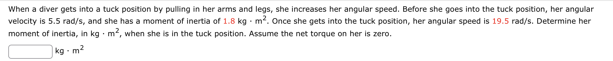 Solved When a diver gets into a tuck position by pulling in | Chegg.com