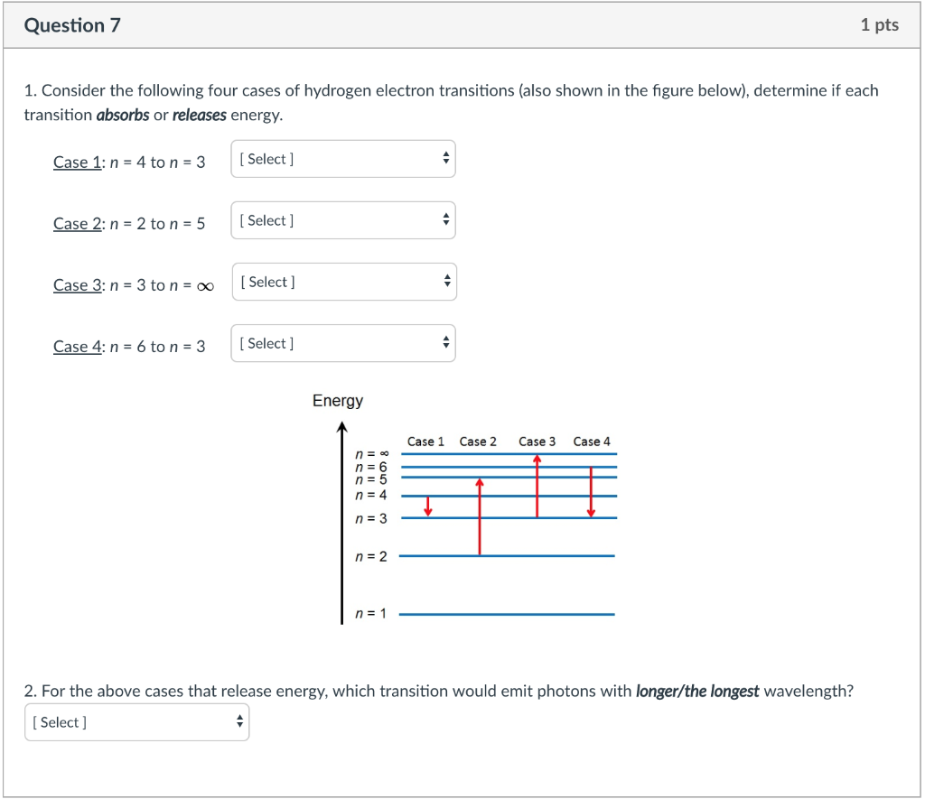 Solved Question 7 1 pts 1. Consider the following four cases | Chegg.com Solved Question 7 1 pts 1. Consider the following four cases | Chegg.com