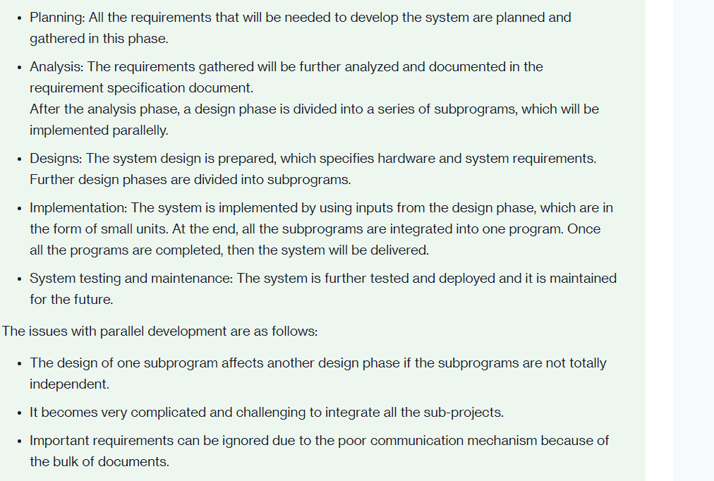 Solved Planning: All the requirements that will be needed to | Chegg.com