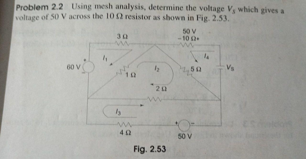 Solved Problem 22 Using mesh analysis, determine the voltage | Chegg.com