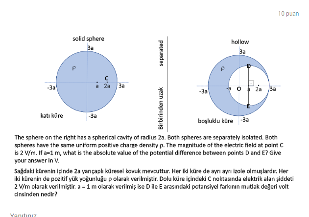 Solved 10 puan solid sphere За separated hollow За с -3a å | Chegg.com