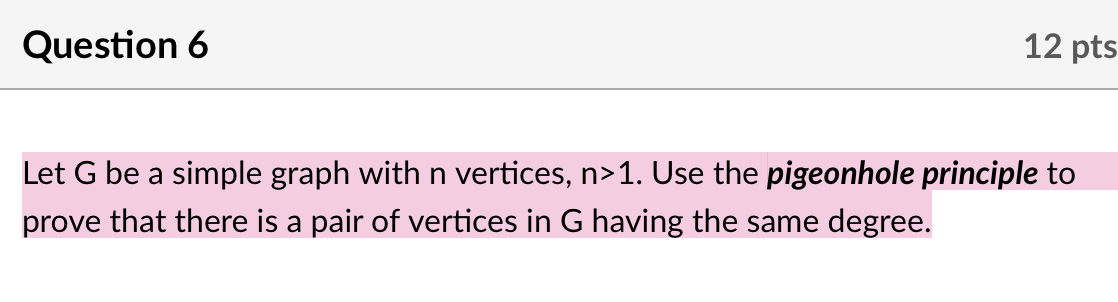 Solved Let G be a simple graph with n vertices, n>1. Use the | Chegg.com