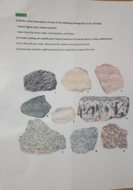 Physical Geology, GLY1010 Student Name Assignment | Chegg.com