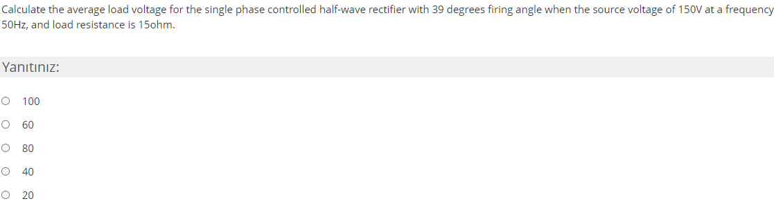 Solved Calculate the average load voltage for the single | Chegg.com