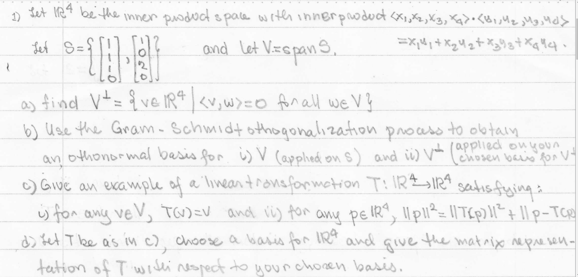 Solved Linear Algebra - Matrices - Inner Product | Chegg.com