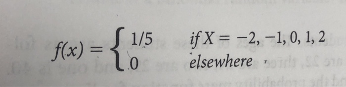 Solved let f(x) given below represent the PMF of the random | Chegg.com