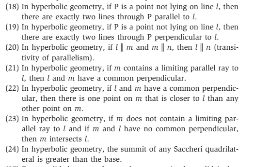 Solved (18) In hyperbolic geometry, if P is a point not | Chegg.com