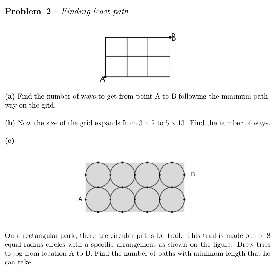 Problem 2 Finding least path (a) Find the number of | Chegg.com