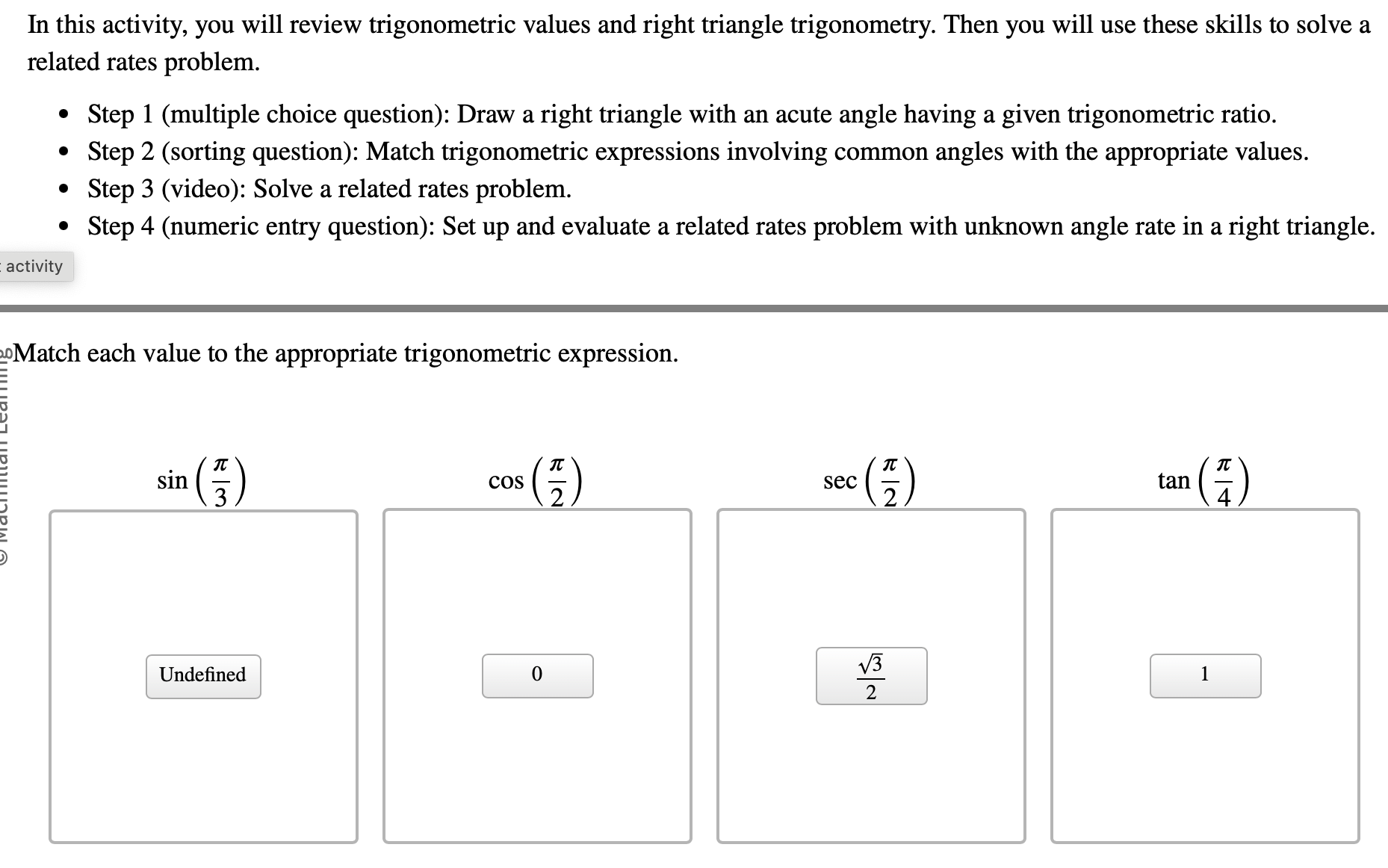 Solved Show me the steps to solve Match each value to the | Chegg.com