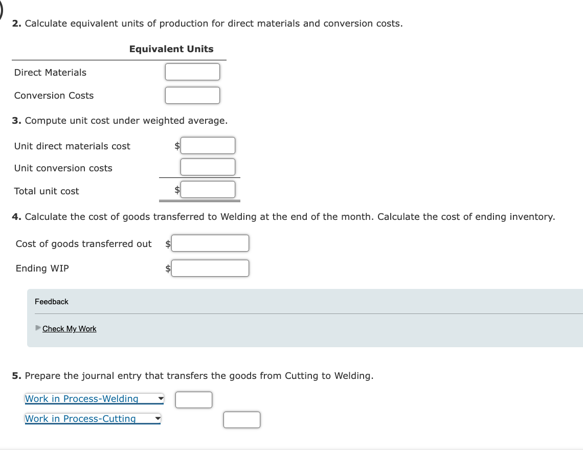 Solved Weighted Average Method, Physical Flow, Equivalent | Chegg.com
