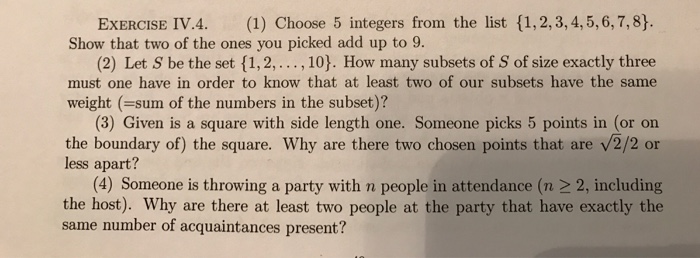 Solved Choose 5 integers from the list {1, 2, 3, 4, 5, 6, 7, | Chegg.com