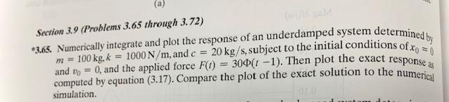 Solved (a) Section 3.9 (Problems 3.65 through 3.72) *3.65. | Chegg.com