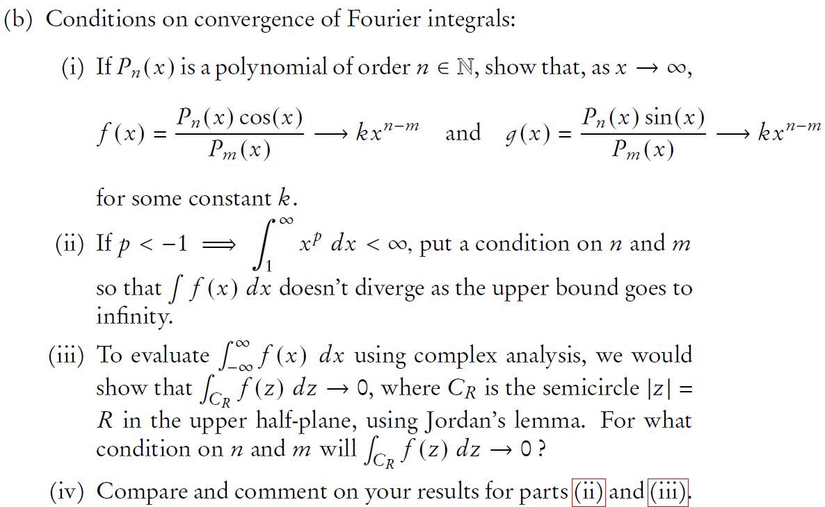 Solved Conditions on convergence of Fourier integrals: (i) | Chegg.com