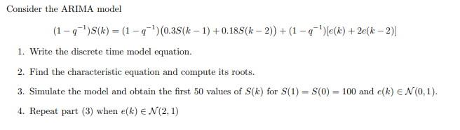 Solved Consider the ARIMA model | Chegg.com