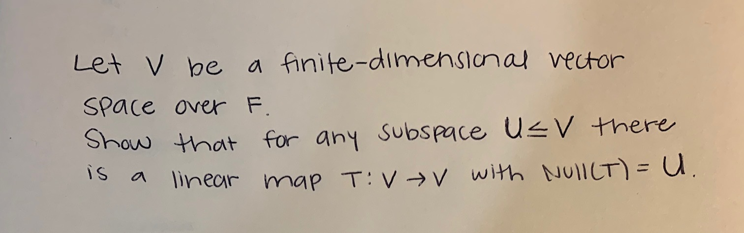 Solved Let v be a finite-dimensional vector Space over F. | Chegg.com