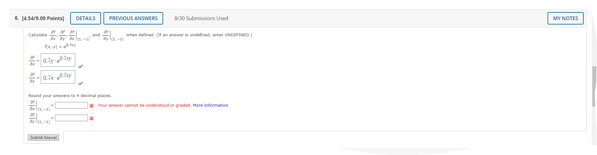 Solved Calculate delfdelx,delfdely,delfdelx|(1,-1)' ﻿and | Chegg.com