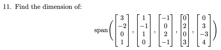 Solved Find the dimension | Chegg.com
