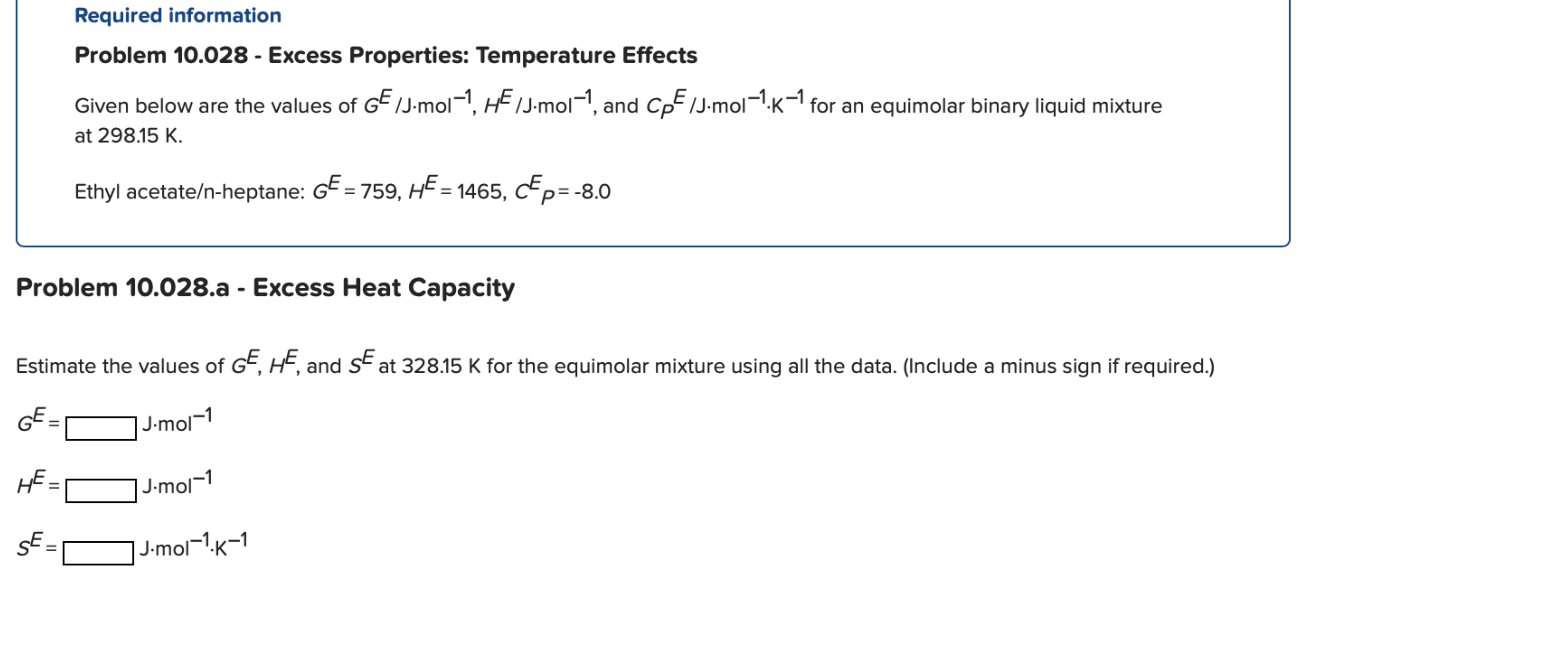 Solved Required informationProblem 10.028 - ﻿Excess | Chegg.com