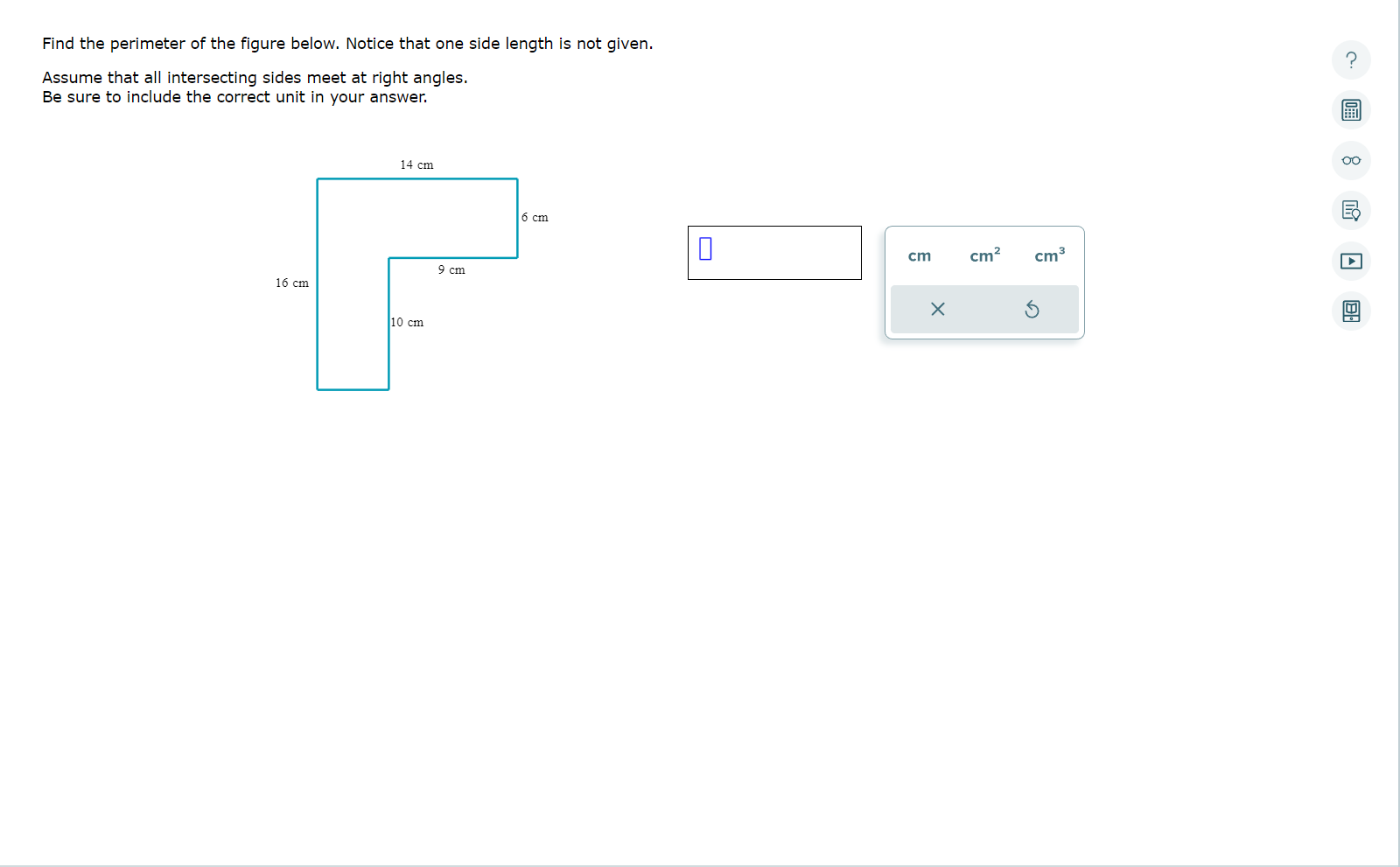 Solved Find the perimeter of the figure below. Notice that | Chegg.com