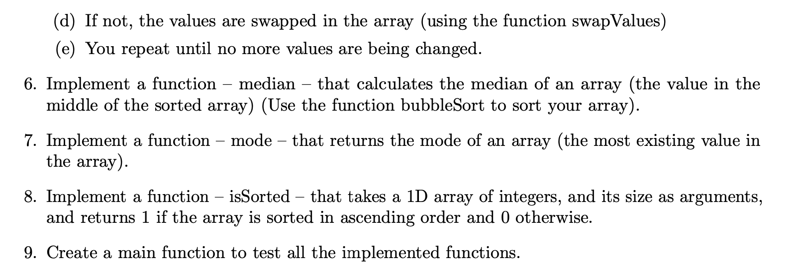 Solved Create a C program, analysis.c. Create an array of | Chegg.com