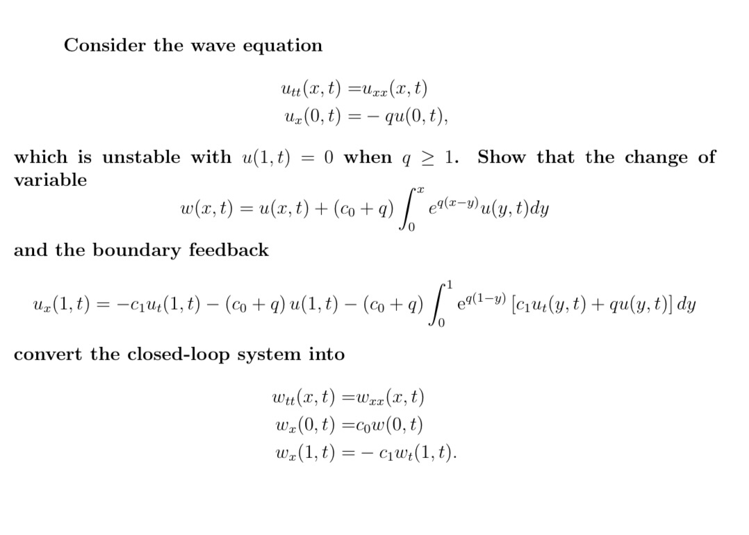Solved Consider the wave equation | Chegg.com